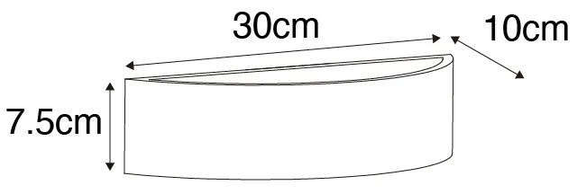 Rustikální nástěnná lampa ze sádry - Aurel Novo
