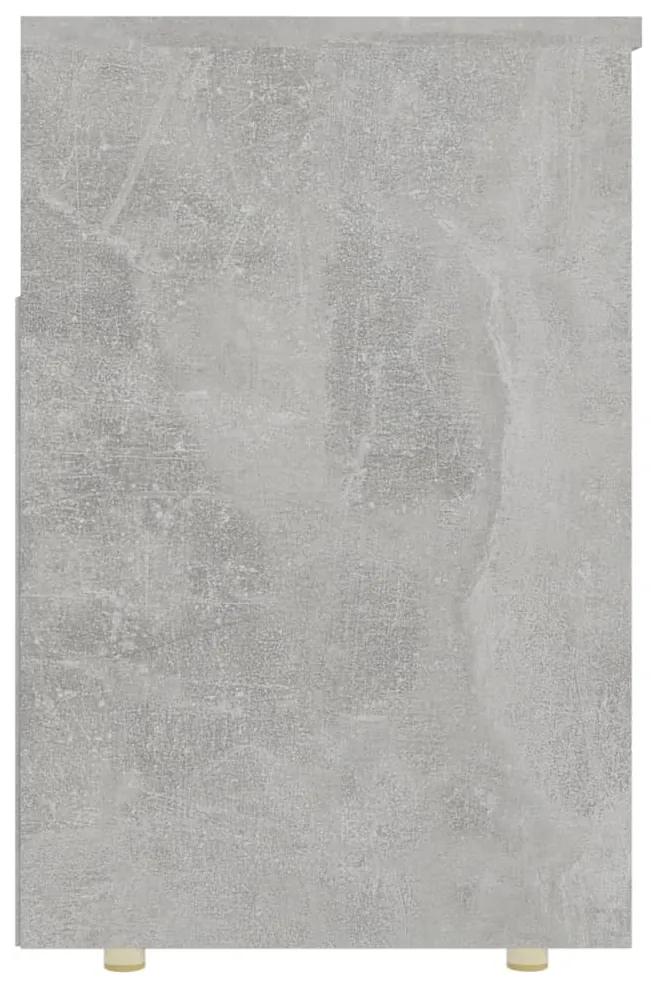 Lavice s botníkem betonově šedá 105 x 30 x 45 cm dřevotříska - Default Title