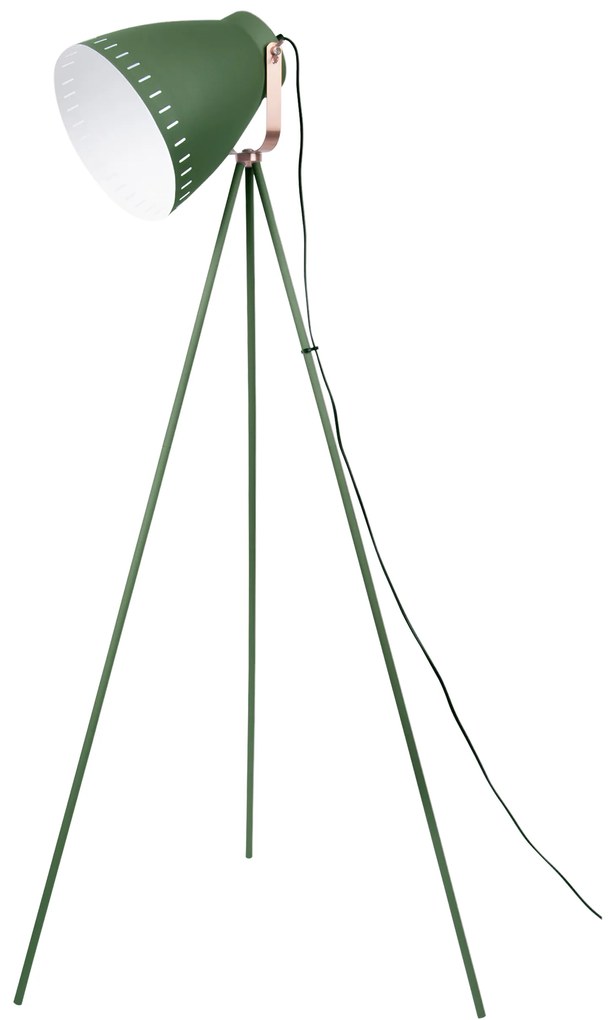 Select Time Kovová stojací lampa Indumo II, zelená/měděná