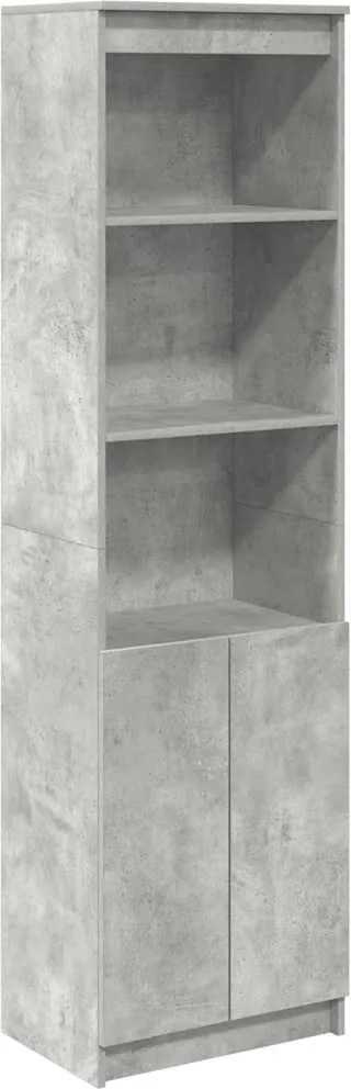 Vysoká deska betonově šedá 50x35x180 cm Dřevěná konstrukce 3328465