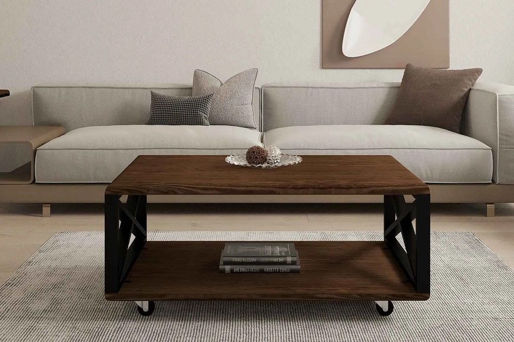 Designový konferenční stolek Kabira 98 cm ořech