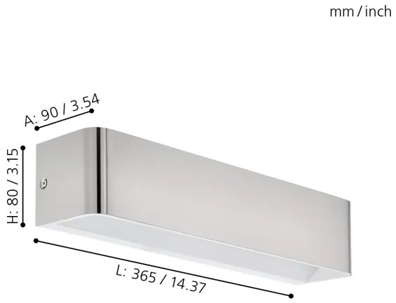 Eglo 98426 - LED Nástěnné svítidlo SANIA LED/12W/230V
