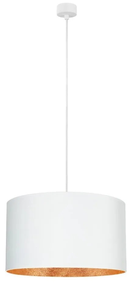 Bílé závěsné svítidlo s vnitřkem v měděné barvě Sotto Luce Mika, ⌀ 50 cm