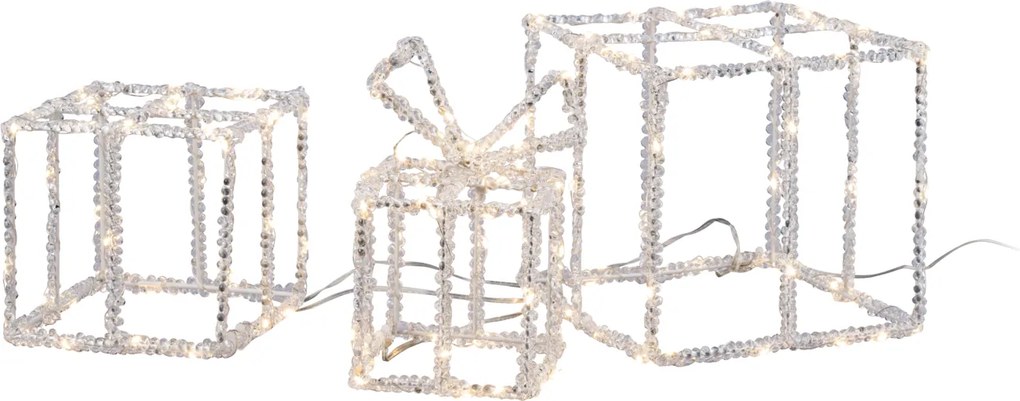 Livarno® 3D LED světelné figurky (sada 3 akrylových dárkových krabiček)