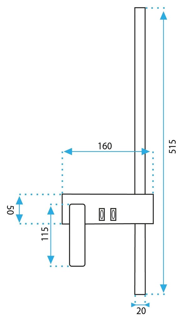 Toolight Toolight, LED nástěnné svítidlo 8W 4000K APP1439-W, černá-zlatá, OSW-02440