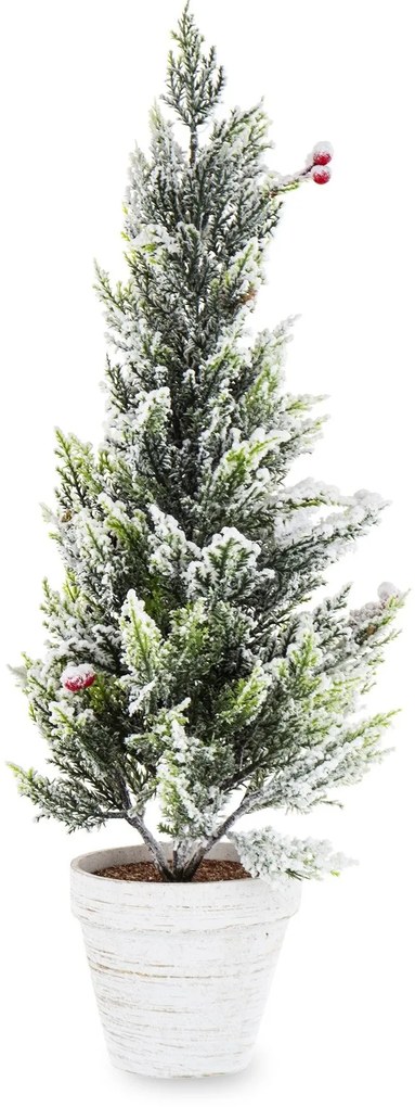 Vánoční dekorace zasněžený stromek v květináči 58 cm 147035