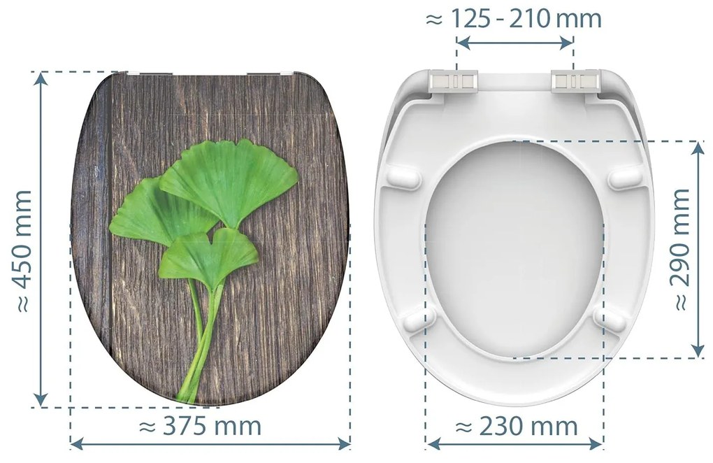 Eisl Sanitär WC prkénko Duroplast Soft Close Ginko and Wood 82154