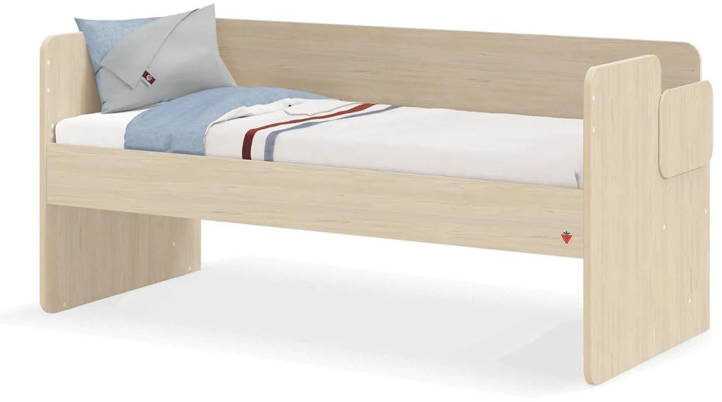 Čilek Patrová postel pro 3 děti 90x200 cm s úložným prostorem (žebřík) Montes Natural Studio