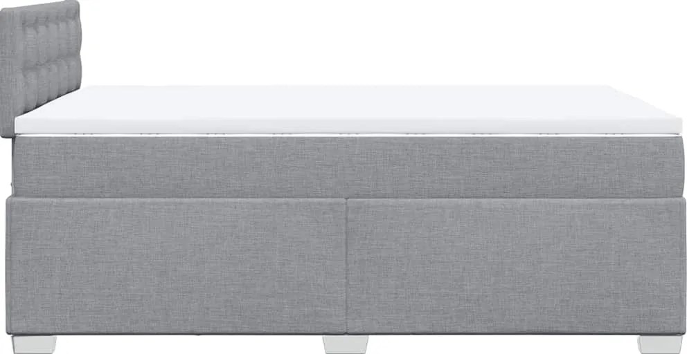 Box spring postel s matrací světle šedá 120x190 cm textil 3285841