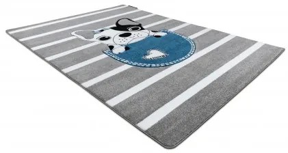 koberec PETIT BULDOK PES, šedý velikost 200x290 cm | krásné koberce cz