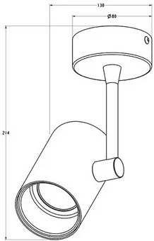 Zuma Line Nástěnné svítidlo TORI SL1, v. 21,4 cm Barva: Černá