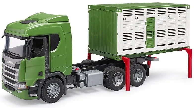 BRUDER 3548 Scania Super 560R pro přepravu zvířat s 1 krávou