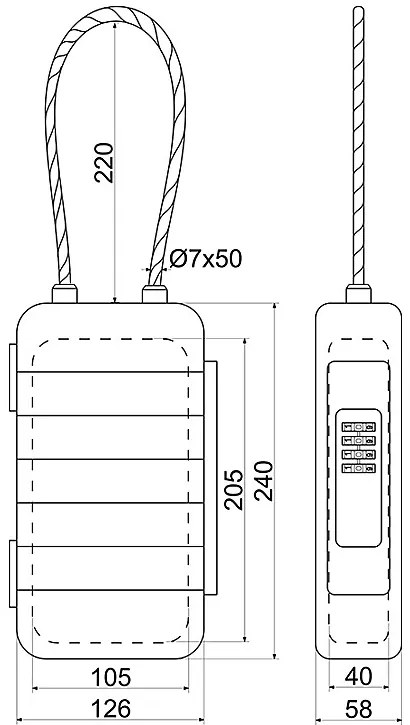 Mobilní vodotěsná bezpečnostní schránka (depozit) KB.G13