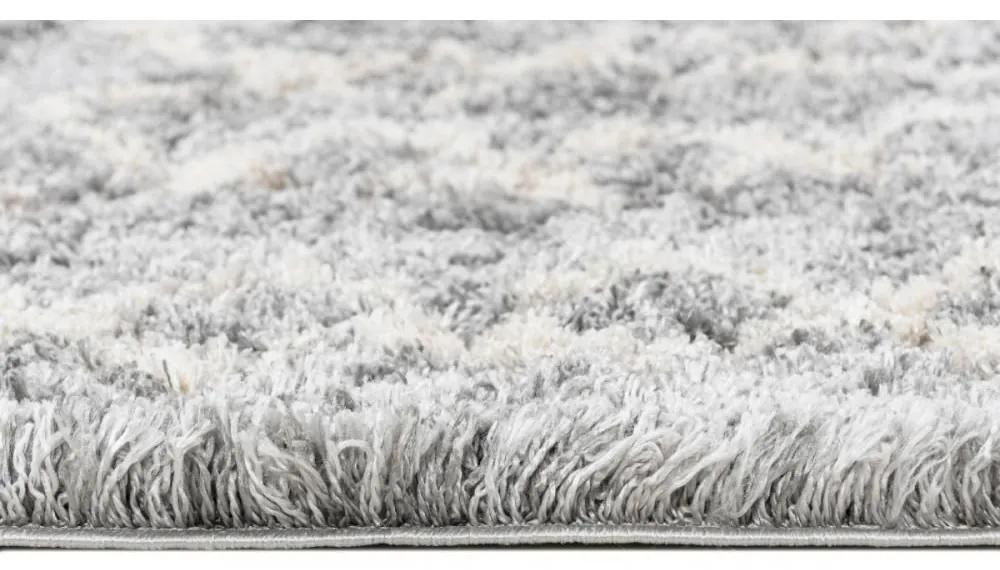 Kusový koberec shaggy Tizoc šedý atyp 80x300cm