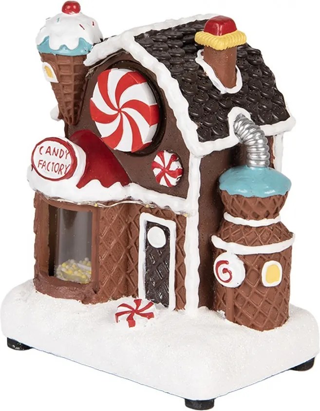 Hrací vánoční dekorace s LED světýlky Candy Factory - 15*11*19cm / 3xAA