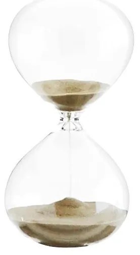 MADAM STOLTZ Přesýpací hodiny Hourglass 5 min, čirá barva, sklo