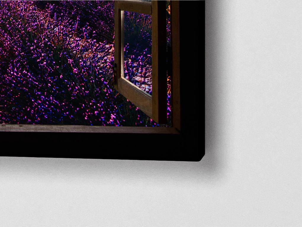 Liox Obraz okno výhled Provance Rozměr: 120 x 80 cm
