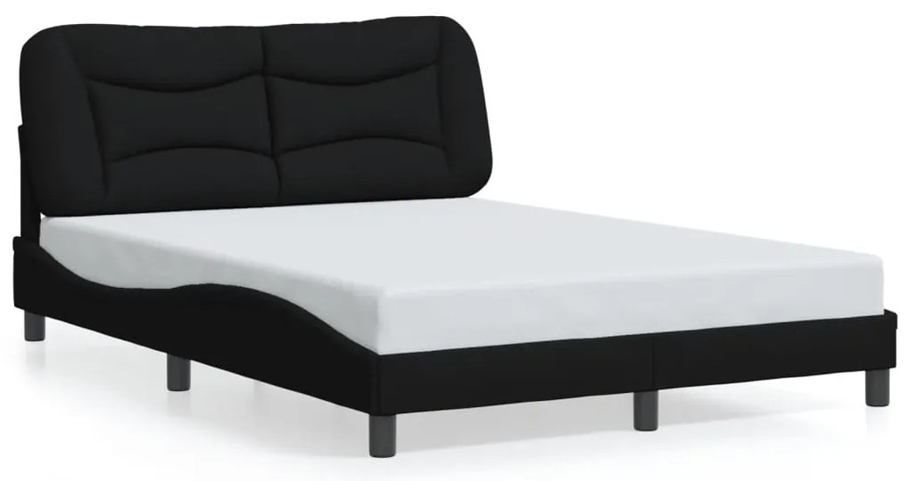 Rám postele bez matrace Hvar černý 140 x 200 cm textil 3207774