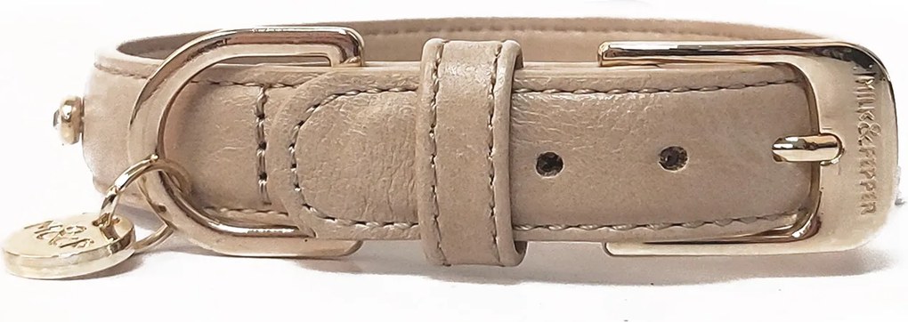 MILK&PEPPER Obojek pro psy Trafalgar béžový Velikost: 25x1,5 cm
