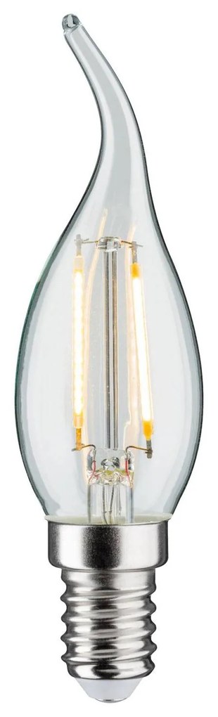 LED svíčka E14 2,8W Fil. 2 700K větruodolná čirá