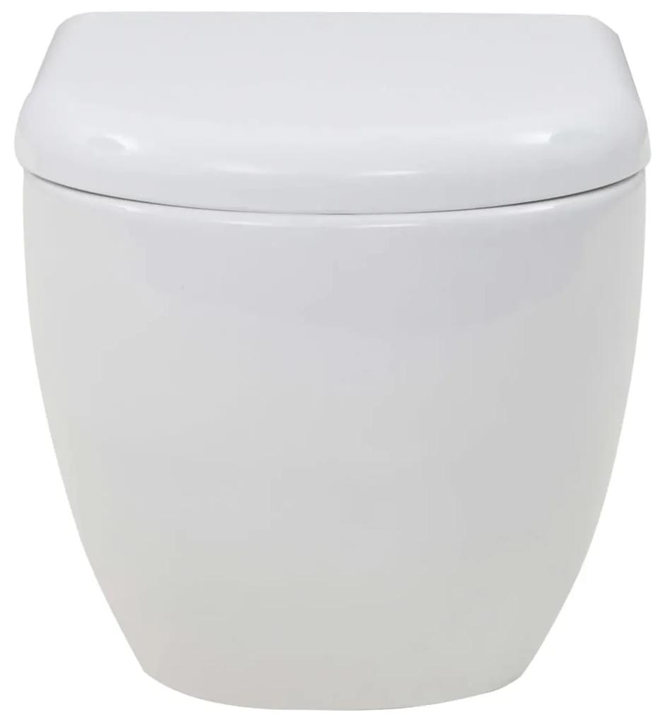 Závěsná toaleta keramická bílá,  143022
