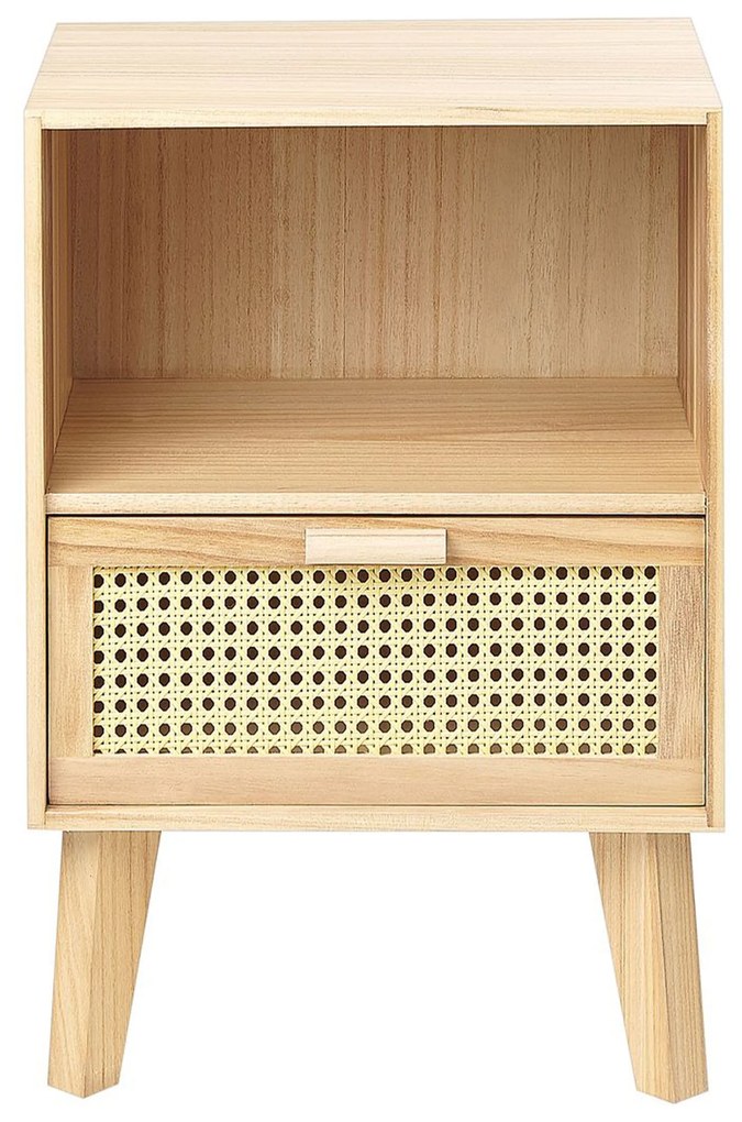 Noční stolek se zásuvkou světlé dřevo SENEY Beliani