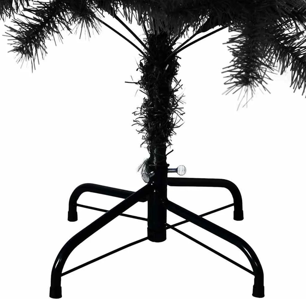 Umělý vánoční stromek se stojanem černý 150 cm PVC 321000