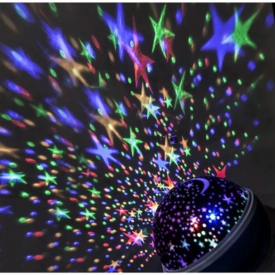 SOLIGHT LED vánoční projekční koule, RGB - multicolor, 9 režimů, otáčení, USB, 4x AAA