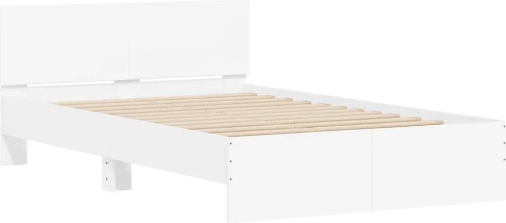 Rám postele s čelem a LED osvětlením bílý 140 x 200 cm 3207609