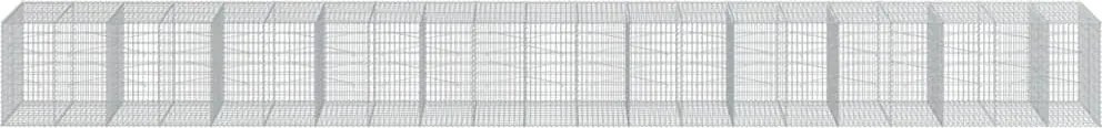 Gabionový koš s víkem 1 050 x 100 x 100 cm pozinkované železo 3295209