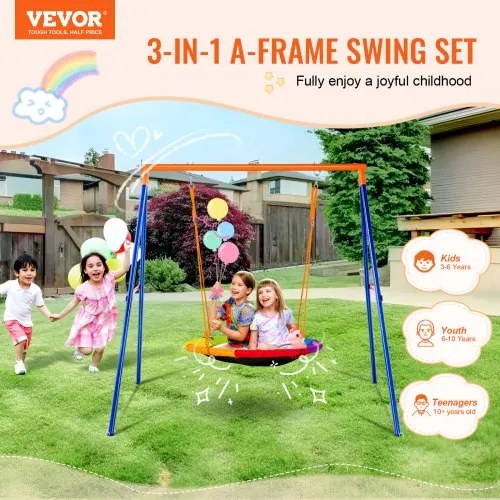 Sady houpaček pro zadní dvorek 101,6 cm podšálek sedák s houpačkou A-Frame kovový
