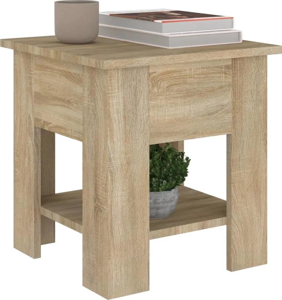vidaXL Konferenční stolek 40 x 40 x 42 cm kompozitní dřevo [810274] Barva: dub sonoma