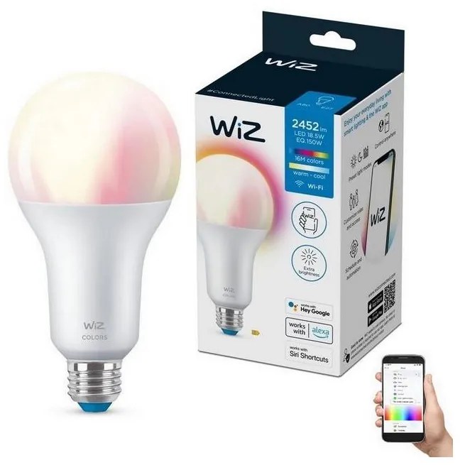 WiZ LED RGBW Stmívatelná žárovka A80 E27/18,5W/230V 2200-6500K CRI 90 Wi-Fi - WiZ WI0142