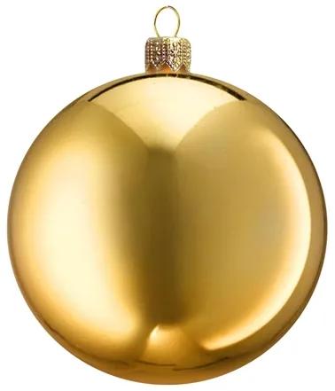 Skleněná vánoční koule zlatá lesk