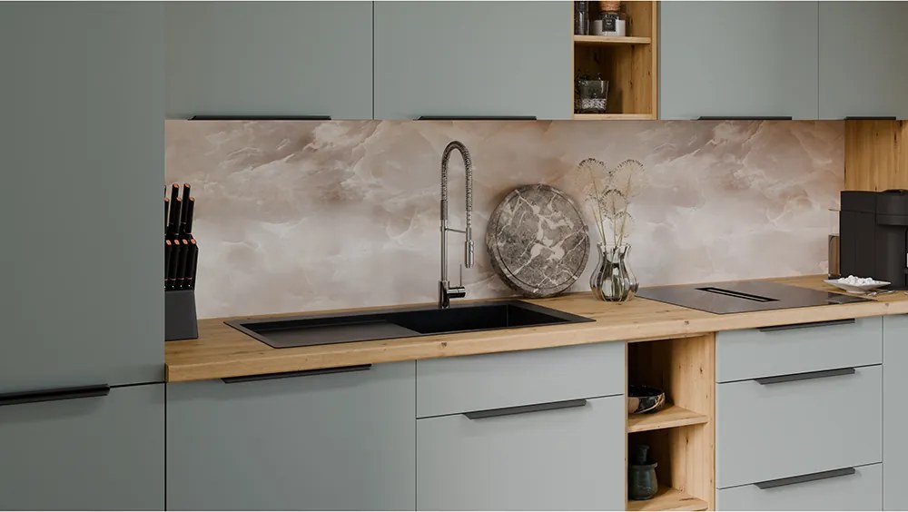 ARIA st | dolní skříňka 50 ZL 1F dřezová | 50 cm | ANTI FINGERPRINT povrch | artisan/aquamarine