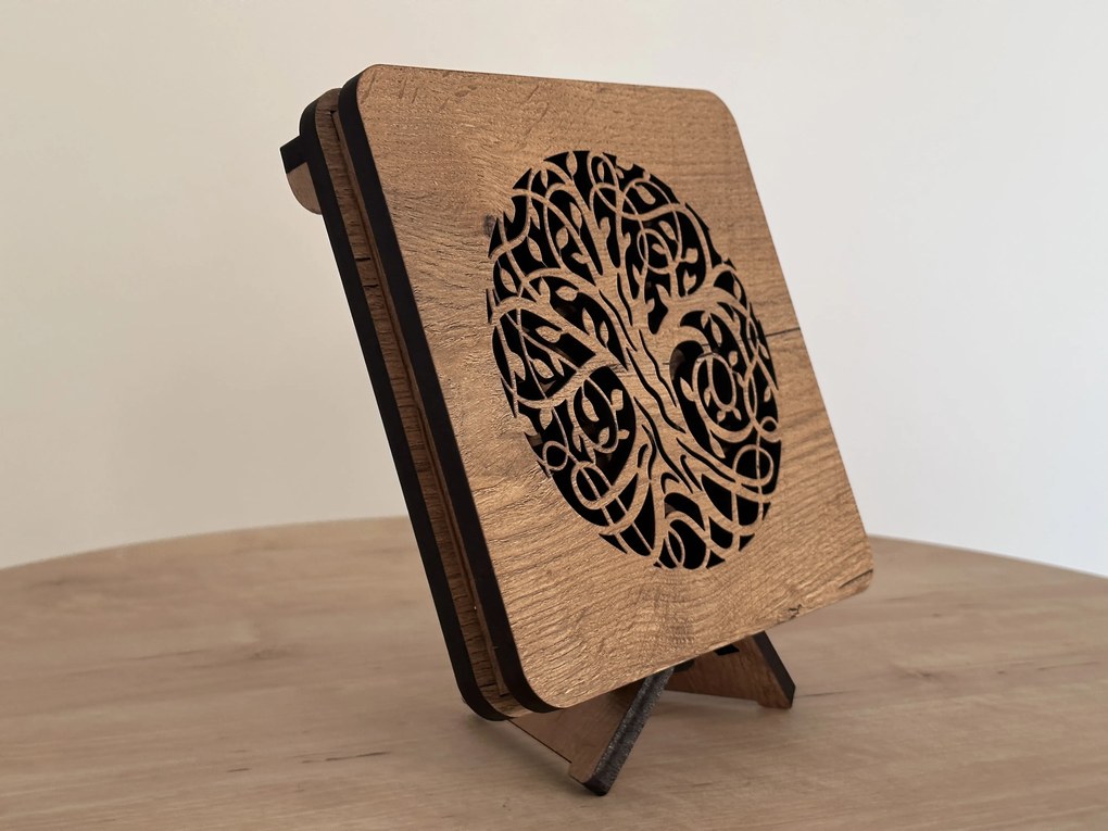 Li-Go "Strom života" lampa 19x19cm provedení povrchu: ořech