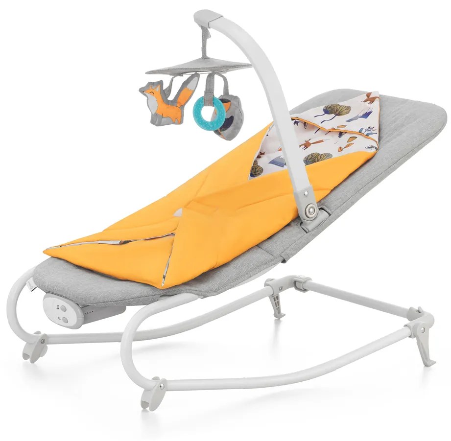 KINDERKRAFT Houpátko vibrující s melodií Felio 2 Forest Yellow 0m+, do 9 kg