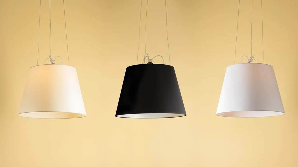 Artemide Designové závěsné svítidlo Tolomeo Mega, 1xE27, hliník Materiál stínidla: Pergamenový papír, Průměr stínidla: 42 cm