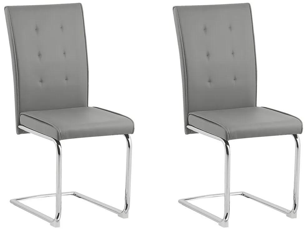 Set 2 ks. jídelních židlí ROVVO (šedá). 1026799