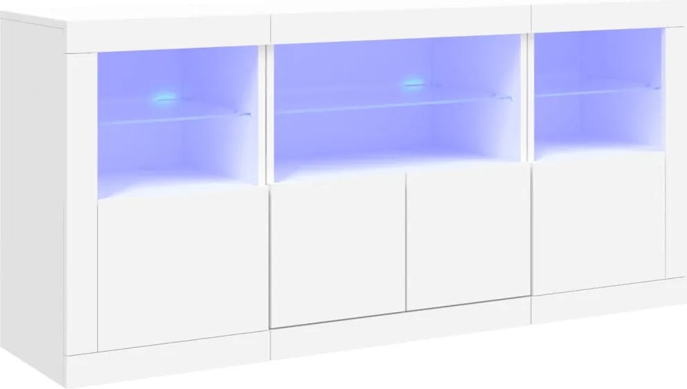 Příborník s LED osvětlením bílý 142,5 x 37 x 67 cm 3209065