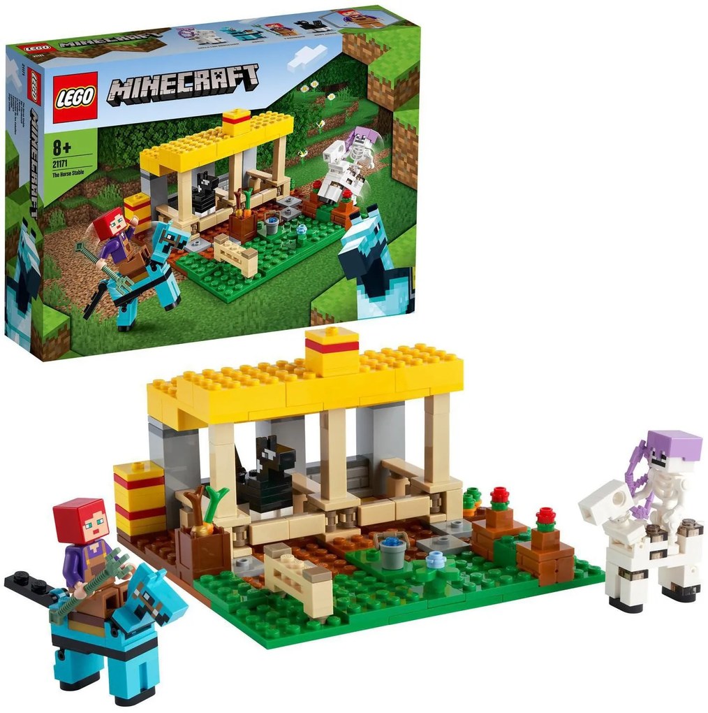 Lego stavebnice lego minecraft 21171 koňská stáj