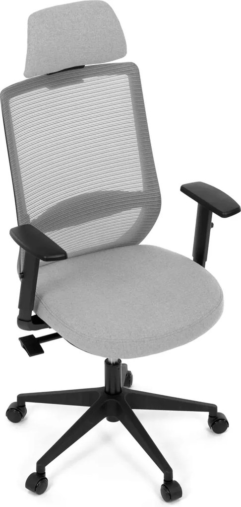 Ergonomická kancelářská židle AURELIE - šedá síťovina