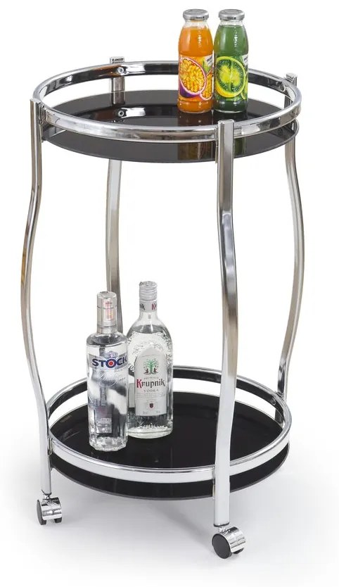 Halmar Stříbrný barový stolek BAR 8