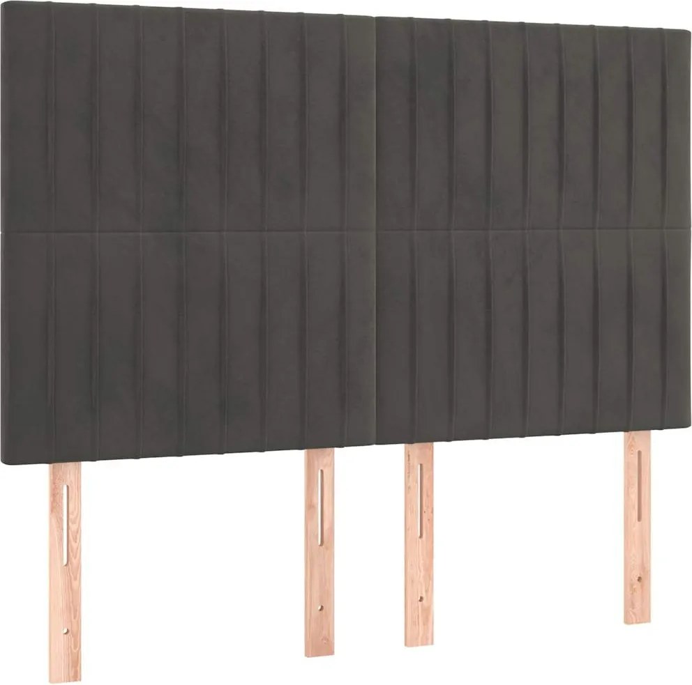 Box spring postel s matrací tmavě šedá 140x200 cm samet 3129334