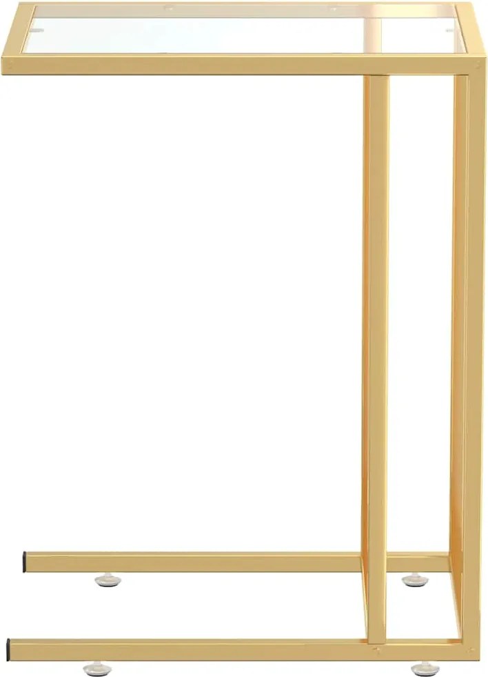 Stolek na notebook průhledný 50 x 35 x 65 cm tvrzené sklo 331645