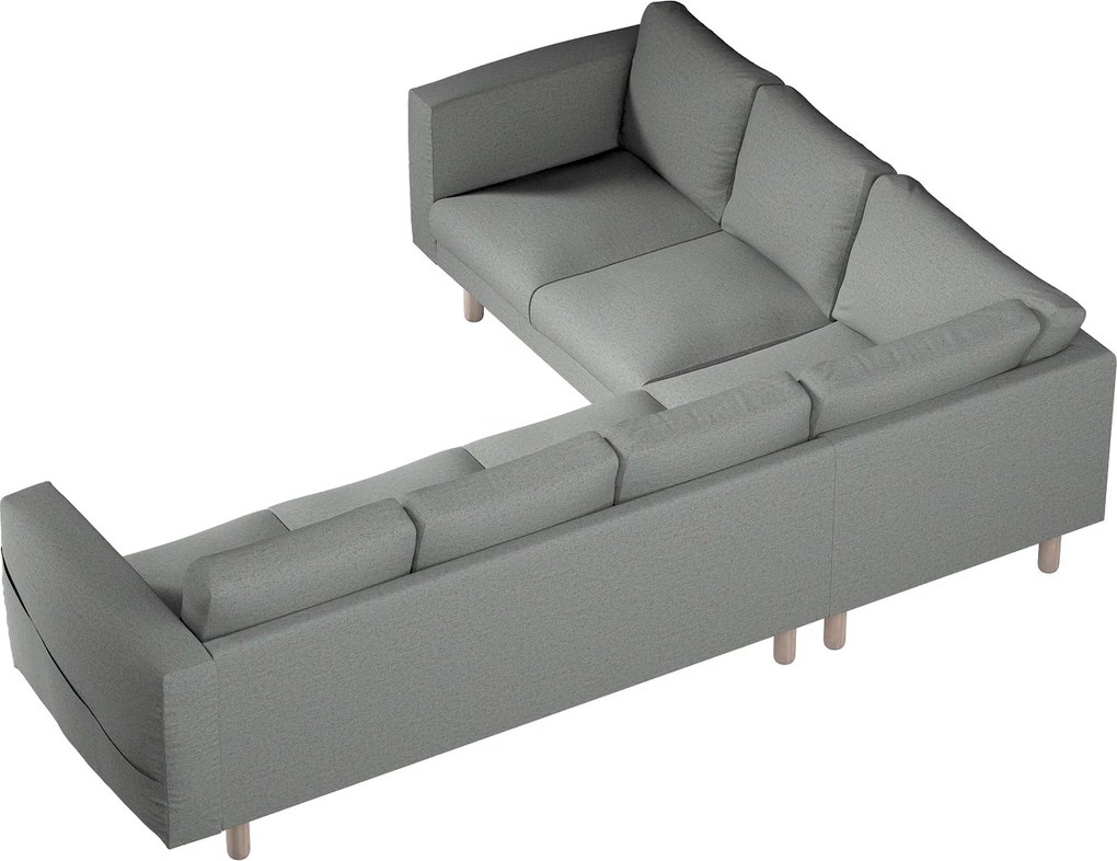 Potah na pohovku IKEA Norsborg rohová 5-místná barva modrá látka pletený vzor