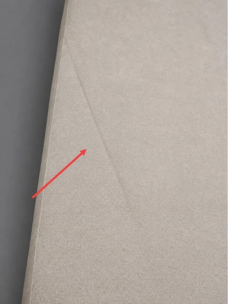 Béžová čalouněná dvoulůžková postel s matrací 180x200 cm Olia Bold Line - II. jakost – Bonami Selection