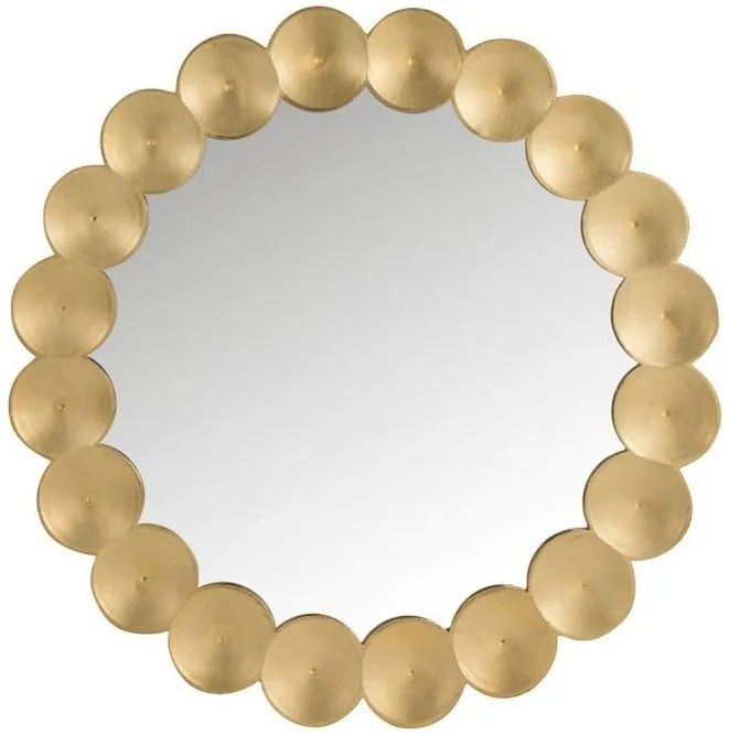 Kulaté zrcadlo se zlatým rámem Gold circles - Ø 90*4cm