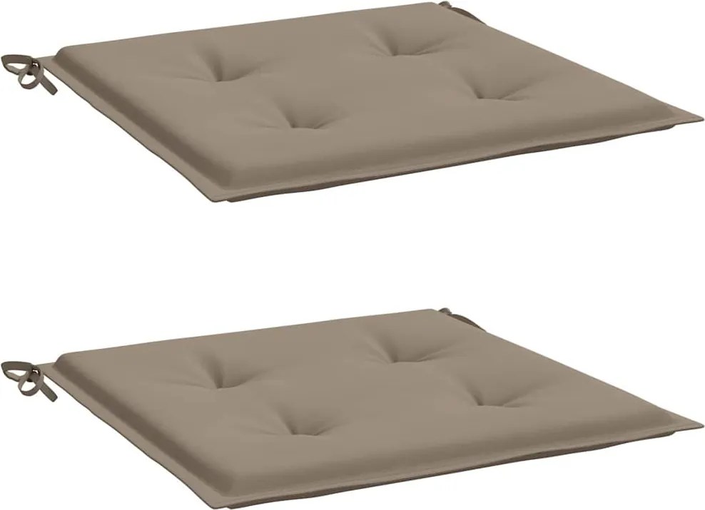 Podušky na zahradní židli 2 ks taupe 40x40x3 cm látka oxford 314018