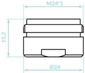 Kuchinox Kuchinox, provzdušňovač s omezením průtoku vody 2L/min, vnější závit M24x1, černá matná, LAV-CPB_72WS